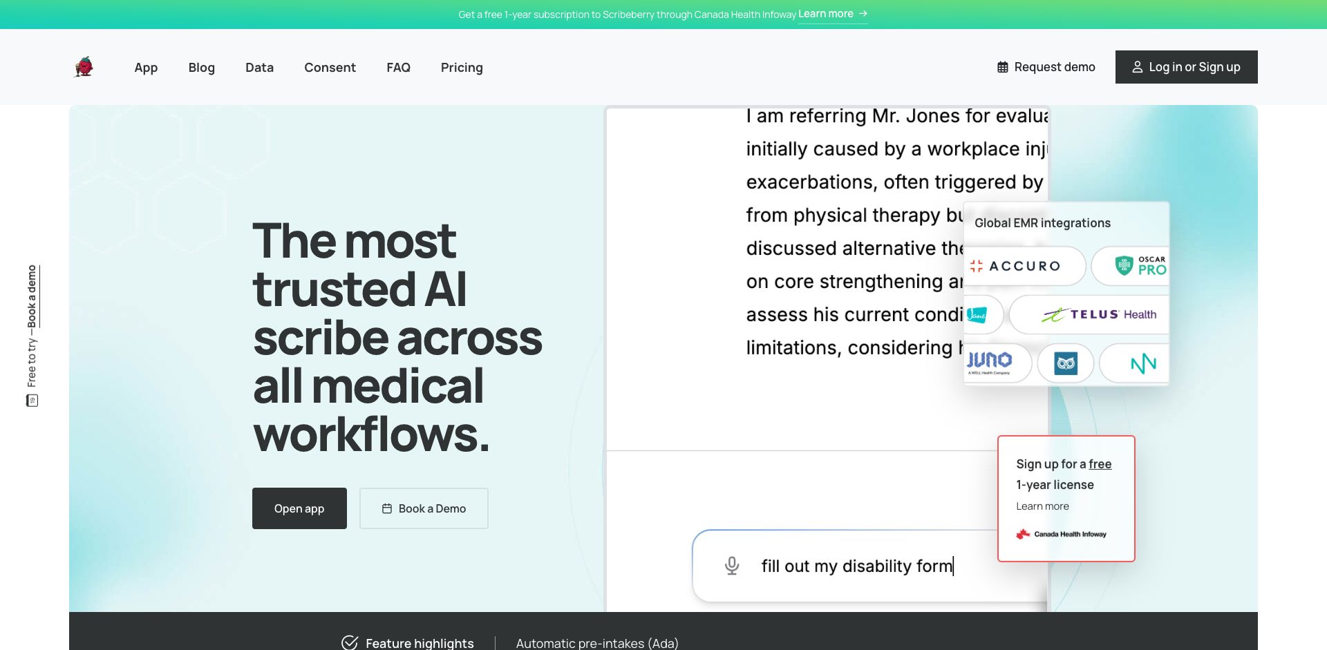 Scribeberry - AI medical scribing, charting, and documentation tool for healthcare professionals ...